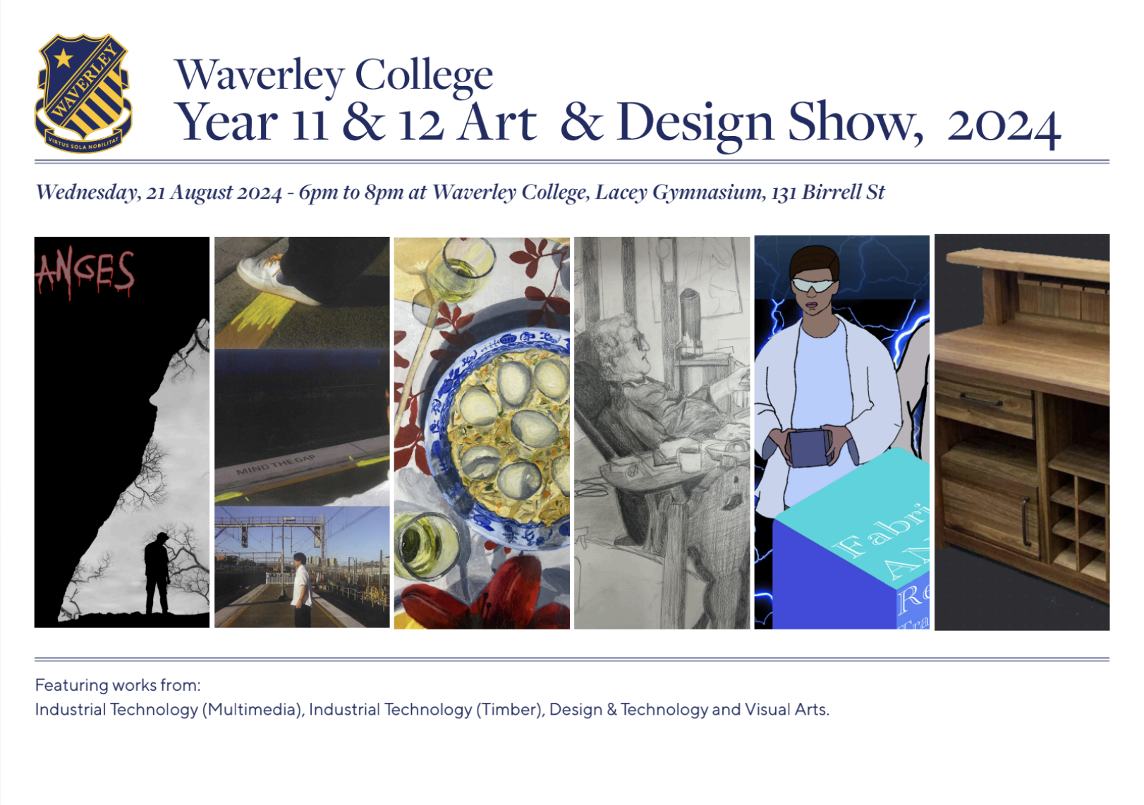 Yr 11 & 12 Art and Design show 2024 - Waverley College